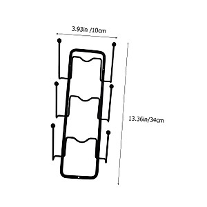 DECHOUS 4 Pcs Three Layer Pot Lid Hanging Decor Wall Bracket Wall Hooks Decorative Pan Lid Organizer Saucepan Lid Holder Kitchen Towel Hanger Reusable Pot Lid Holder Pot Rack