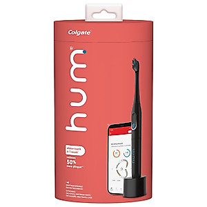 hum by Colgate Smart Rechargeable Electric Toothbrush Kit, Black, Unisex-Adults