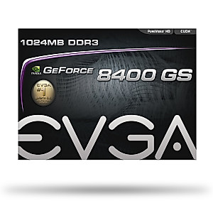 EVGA 1GB GeForce 8400 GS DirectX 10 64-Bit DDR3 PCI Express 2.0 x16 HDCP Ready Video Card Model 01G-P3-1302-LR