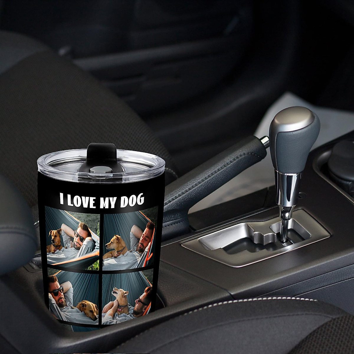 Personalized Dog Tumbler With Pictures, Custom 20oz Insulated Stainless Steel Travel Tumbler with Lids, Coffee Mug Cups for Dog Lovers, Customized Gift for Men, Women, Friends