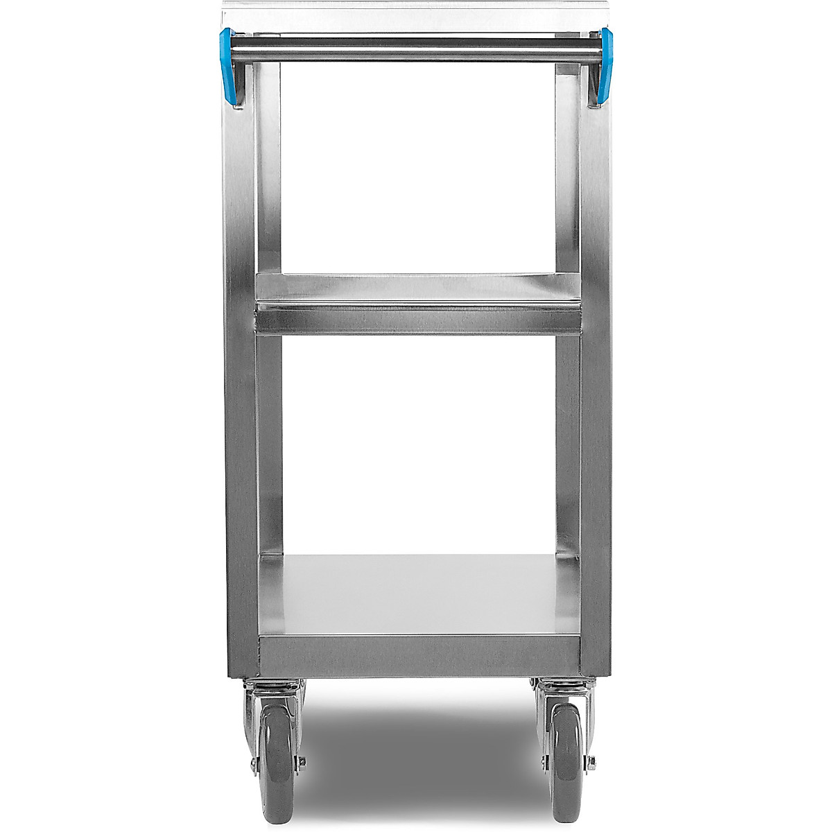Carlisle FoodService Products Stainless Steel 3 Shelf Utility Cart, 15.5" x 24", Silver, 300 Pound Capacity