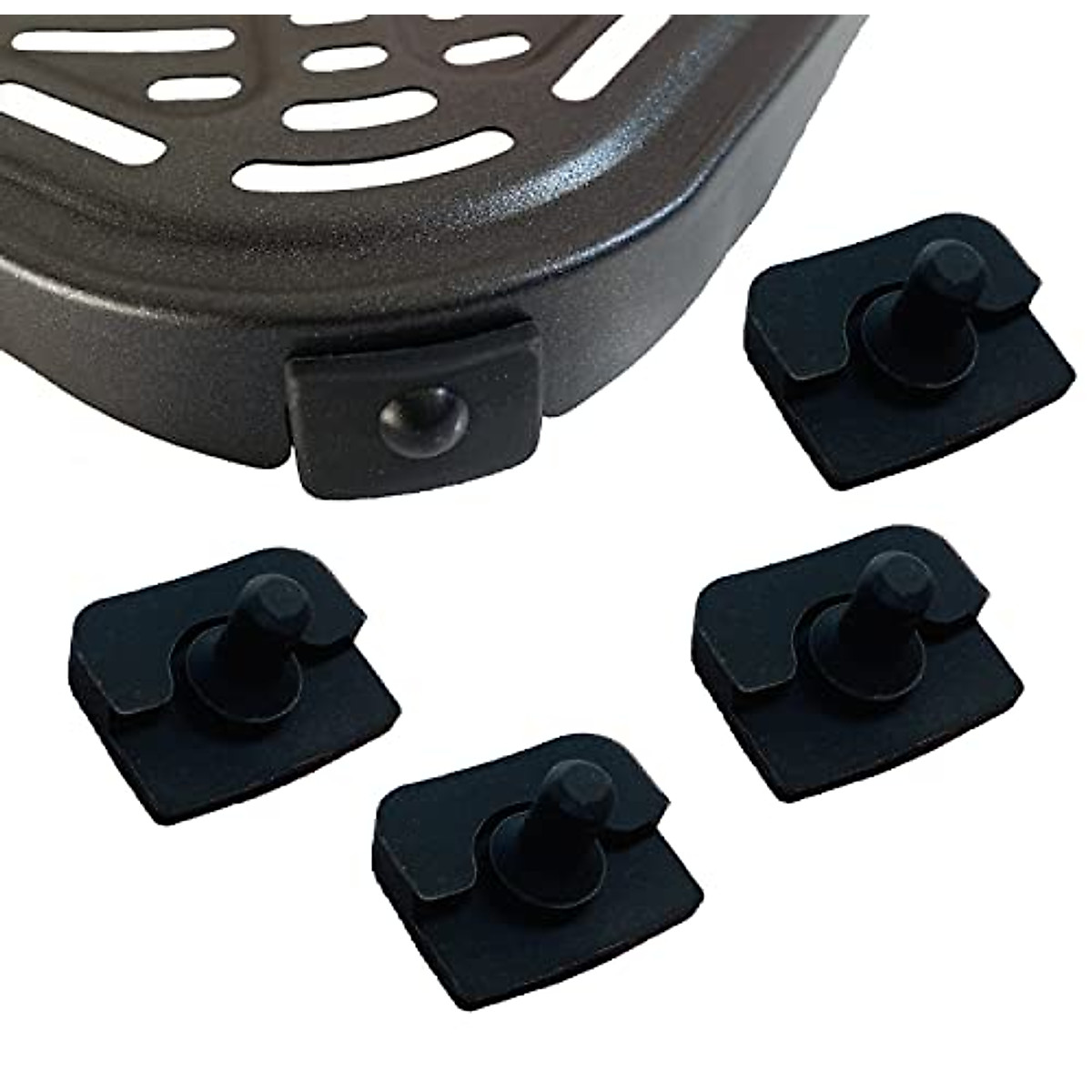 4PCS Air Fryer Rubber Bumpers for COSORI 6.8 Quart/ 4 Quart Air Fryers, Upgraded Air Fryer Silicone Rubber Feet, Rubber Tabs, Rubber Tips, Rubber Stoppers for COSORI 6.8QT Air Fryer Tray