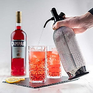 iSi North America Soda Siphon Classic Mesh Sodamaker for Making Carbonating Beverages, 1 Quart, Stainless Steel