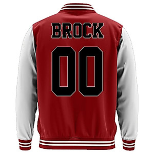 Colby Brock Red Varsity Jacket Baseball Uniform XPLR Sam and Colby Sweatshirt 2022 New Couple Clothes (JY8845A01,XL)