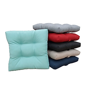 COZPLEN Bar Stool Cushions, Outdoor Patio Home Kitchen Square seat Cushions with Ties 12 Inches, Set of 2, Light Grey