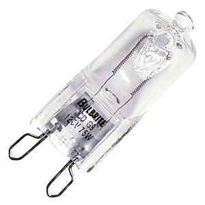 Bulbrite Halogen T4 Q75G9/120 120-Volt Halogen JC Type Line Voltage G9 Bulb, 75-Watt,Clear