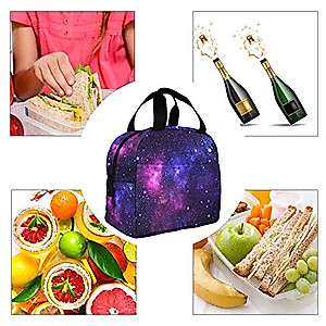 BLUBLU Galaxy Portable Lunch Bag Insulated Cooler Tote Box for Travel/Picnic/Work