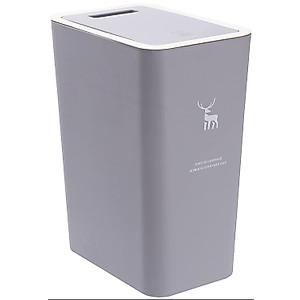 Sooyee 14 litres Bathroom Trash Can with Lid,3.7 Gallon Kitchen Garbage can for Powder Room,Bedroom,Kitchen,Bathroom,Craft Room,Office,Black