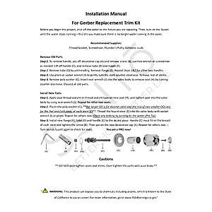 SENTO Bathtub and Shower 3 Handle Tub Trim Set For Gerber Faucets Bathtub Shower, Easy Installation, Heavy Duty Metal, Matte Black