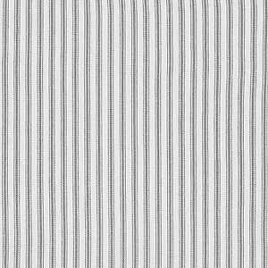 Cackleberry Home Alloy Gray and White Ticking Stripe Hanging Kitchen Dish Hand Towel Cotton with Button Accent, Set of 2