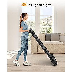 Walking Pad Treadmill Under Desk for Home/Office, Portable Walking Treadmill 2.25HP, Walking Jogging Machine Remote Control with 265 lbs Weight Capacity