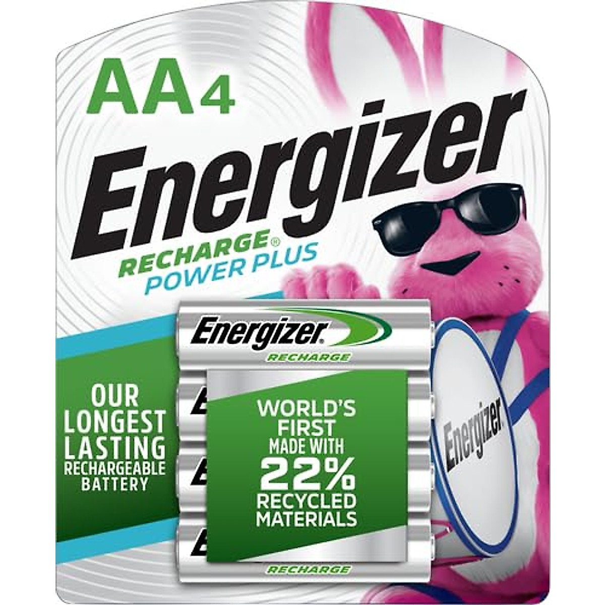Energizer E2 Rechargeable AA Battery (2300 mAh), 1.2 Volt NiMH, 4 ct