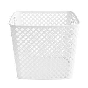 Generic SA Packing 2 Pack Mainstays White 13"" Cube Decorative Storage Basket