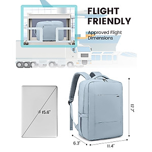 LOVEVOOK Laptop Backpack for Women, Unisex 15.6 inch Waterproof Travel Backpack, Work Backpack Casual Daypack with USB Charging Port, Computer Backpack for Business