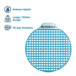 ActiveAire Low-Splash Deodorizer Urinal Screen by GP PRO (Georgia-Pacific), Coastal Breeze, 48260, 12 Screens Per Case