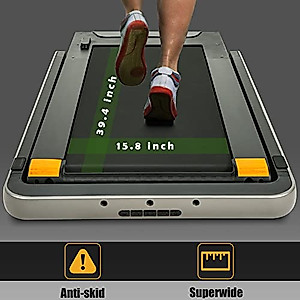 2 in 1 Under Desk Treadmill, 2.5HP Folding Electric Treadmill Walking Jogging Machine for Home Office with Remote Control, Black