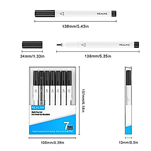 REALIKE Black Pens Set for Cricut Joy, 7 Pack Variety Pens Include Fine Point Pen,Glitter Gel, Marker, Calligraphy Writing Drawing Pens Compatible with Cricut Joy Machine