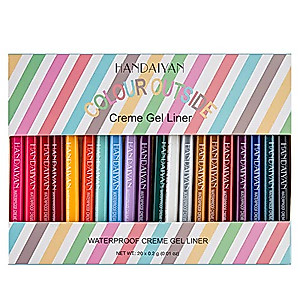 COOSA Waterproof Eye Liner Pencil Set 20 Colors Natural Matte Long Lasting Eyeliners Eye Makeup Pencils,Easy Apply Colored Eyeliner Retractable Eye Makeup Liners and Shadow Pencil for Women