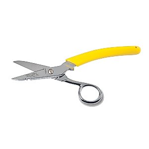 Miller 925CS-ERGO Ergonomic Metal Electrician Splicing Scissors with Scraper and File, Easily Portable Electrician Scissors for Working Technicians,