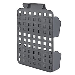 Simplify 2 Tier Over the Cabinet Caddy| Dimensions: 14"x 8"x 4"| Adjustable Shelves | Home Organization | Baskets Hold | Bottles | Cans | Cleaning Products | Hair Tools | Cabinet Storage | Grey