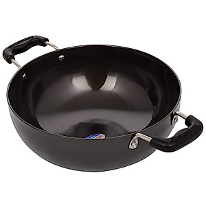 Sahishnu Online And Marketing Hindalco Aluminium Hard Anodized Thickness 3 mm Size No 12, Aluminium Kadai