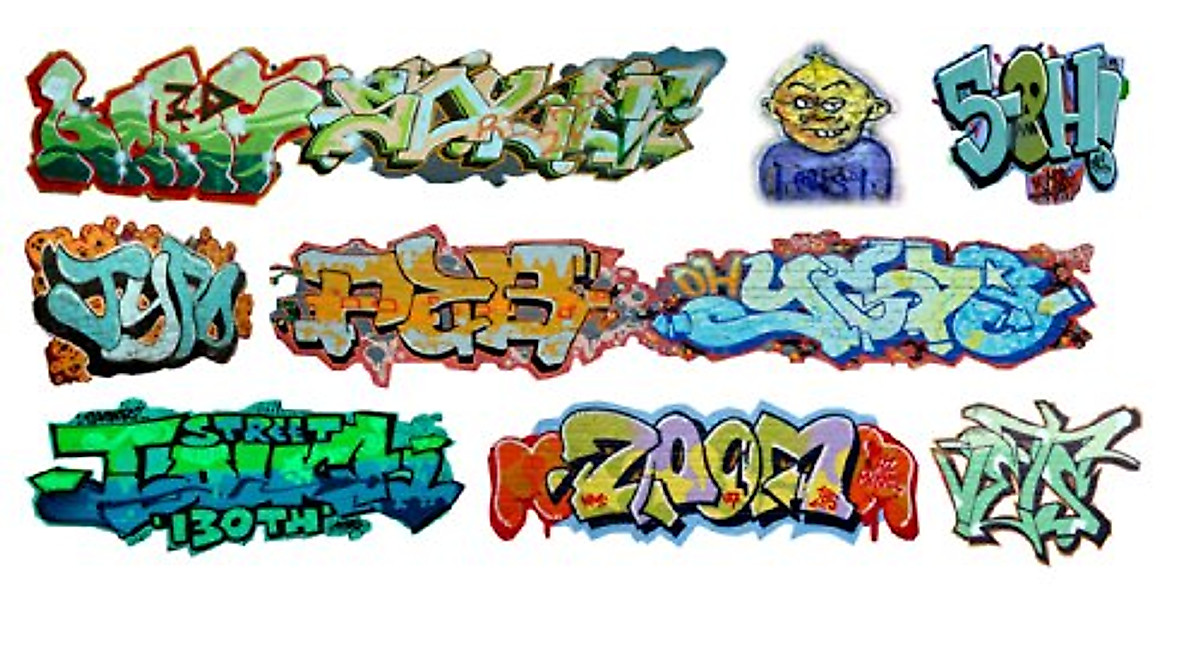 N Scale 1:160 Graffiti Waterslide Decals Set - Easy Application