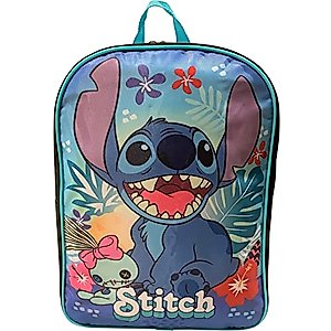 Ruz Stitch Unisex 15" Backpack (Black-Blue)
