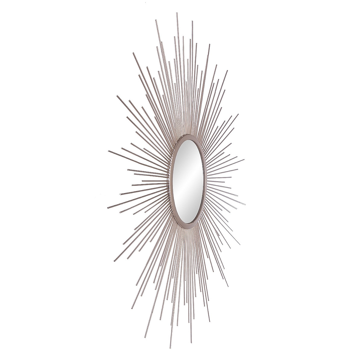 Patton Wall Decor Champagne Rays Sunburst Metal Framed Mirror, 36", Gold