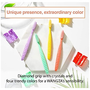Samjung Wangta Soft Toothbrush, 6 Pack (Pastel White) – Best Manual Toothbrush for Maximum, Efficient Cleaning and Sensitive Gums and Teeth