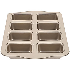 BESTonZON Cake Mold Carbon Steel Bread Pan Loaf Bread Tin Metal Bread Pan Lasagna Pan Kitchen Bread Pan Tart Pan 8 Cavity Brownie Pans Baking Pan Nonstick Cupcake Tin Cheese Muffin Pan