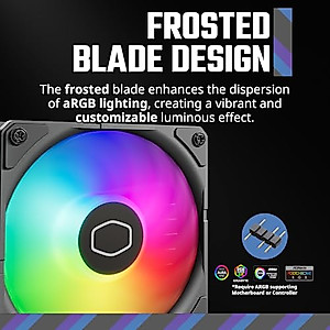 Cooler Master Hyper 212 Pro aRGB CPU Air Cooler, SickleFlow Edge 120 PWM Fan, Composite 4 Copper Heat Pipes, 152mm Tall, Sleek Top Cover, AMD Ryzen AM5|AM4, Intel LGA 1851|1700 Brackets