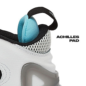 AND1 Scope Basketball Shoes for Women and Men, High Top Men’s Basketball Shoes - Womens Basketball Sneakers - Black/White/Light Blue, 11.5 Medium