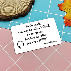 Dispatcher Gift EMT Emergency Dispatcher Engraved Wallet Insert 911 Operator Gift or Her Him Appreciation Wallet Card Thank You Gift for Awesome Dispatcher Birthday Dispatcher Retirement Gift