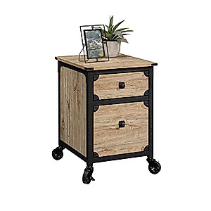 Sauder Steel River Pedestal File Cabinet, L: 20.87" x W: 23.86" x H: 26.58", Milled Mesquite Finish
