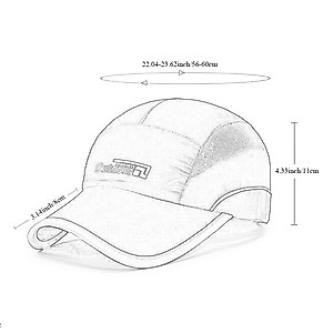 Folding Baseball Cap Summer Mesh,Running Hats Men Visors Sport Cap Outdoor Sport Waterproof Hat Trucker Hat Hiking Cycling with Adjustable Unisex Hat Dark Grey