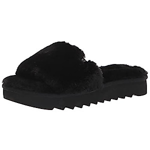 Koolaburra by UGG Women's Fuzz-AH Slipper, Black, 11