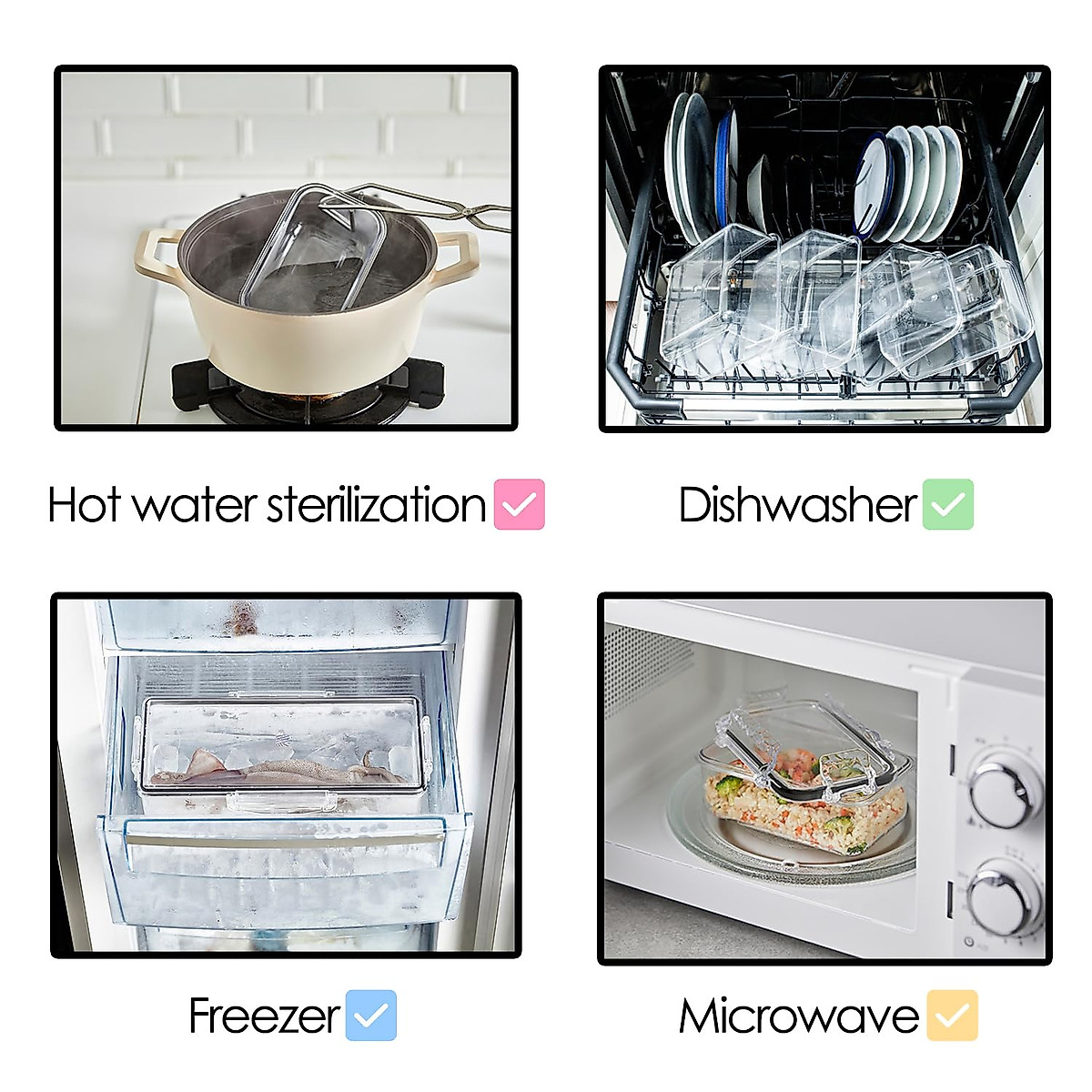 gotman Crystal Lock Airtight Food Storage Containers with Lids Gift Set(7 pack) Tritan | BPA-Free Meal Prep Container | Microwave, Freezer and Dishwasher Safe | Leak-Proof | Fresher Food