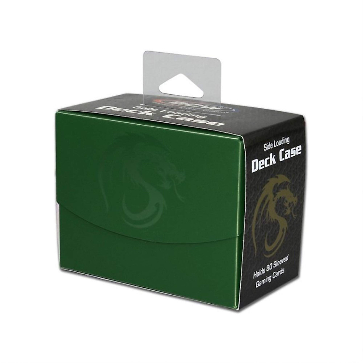 BCW Side Load Deck Case – Green | Durable Trading Card Storage Box | Secure Side-Loading Design | Fits Standard TCG and CCG Cards | Compact Card Holder for Magic: The Gathering, Pokémon, and More