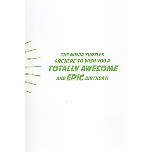 Teenage Mutant Ninja Turtles Happy 4th Fourth Birthday Card (Age 4) - You're 4 Get Pumped, Birthday Dude! - The Ninja Turtles are Here To Wish You A Totally Awesome and Epic Birthday! -Color Me
