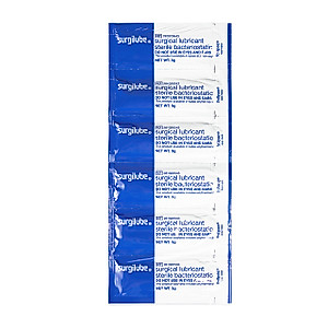 Surgilube Lubricating Jelly-FoilPac - 144 Packets/Box Packets Surgical Lubricant Sterile Bacteriostatic Jelly (3g FoilPac Box of 144 Packets),1 Box