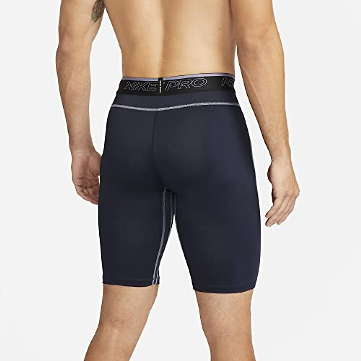 Nike Pro Dri-FIT Men's Long Shorts, L, Obsidian/Iron Purple/Iron Purple