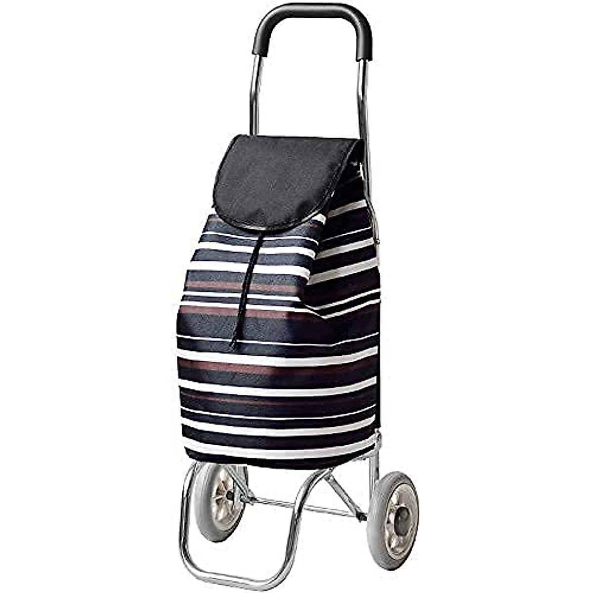 Shopping Trolley on Wheels Multi Function Shopping Cart Light Weight Aluminum Alloy Trolley Large Capacity Wheeled Foldable Push Cart Bag with 2 Wheels Storage Hand Trucks,Red and White Letters