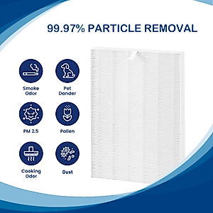 114190 True HEPA Replacement Filters B Compatible with Winix 9500 U300 P300 WAC9000 WAC9500 WAC5000 WAC5000b WAC5300 WAC6300 WAC5500 Air Cleaner Purifiers, Compared to Winix Filter B 114190, 3 Pack