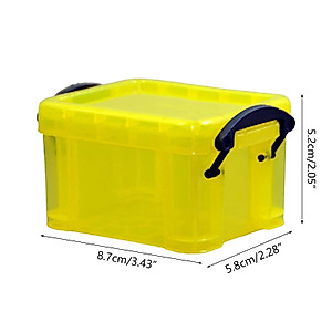 XUYUH Storage Box Small Plastic Box with Locking Lid Organizer Container for Jewelry Beads Small Crafts Items Accessories Home Office