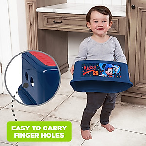 Disney Mickey Mouse All Star Bathroom Step Stool for Kids Using The Toilet and Sink - Kids Step Stool, Potty Training, Non-Slip, Bathroom, Kitchen, Lightweight