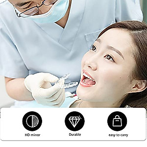 EXCEART Denture Bath Box Cup Box Holder Storage Soak Container Fake Teeth Storage Case Teeth Retainer Storage Container with Mirror for Travel Cleaning Black