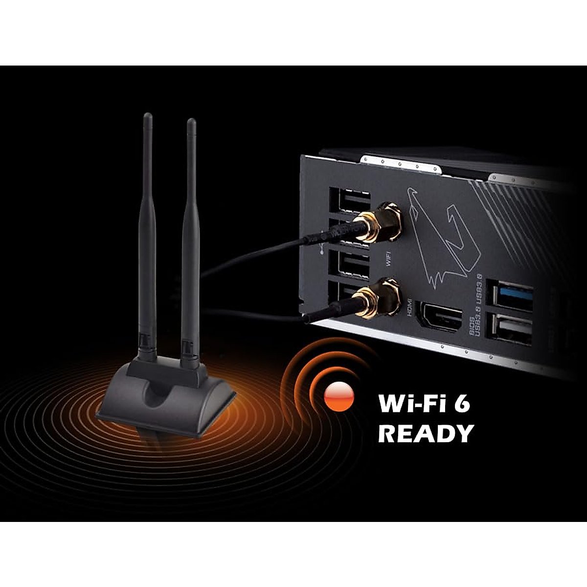 TECHTOO WiFi Antenna Dual Band 2.4GHz - 5.8GHz with RP-SMA Connector Magnetic Base for Wireless Network Router - USB Adapter - PCI PCIe Cards - Signal Booster - Access Point - Wireless Range Extender