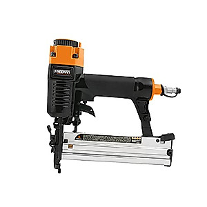 Freeman P4FNCB Pneumatic Finishing Nailer and Stapler Kit with Bag and Fasteners (4-Piece), Black with Orange