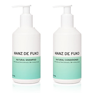Hanz de Fuko Premium Natural Shampoo & Conditioner Hair Care Kit – High Performance Hair Cleansers, Fights Dandruff & Scalp Irritation – Sulfate and Paraben Free, 16+ Natural Plant Extracts, 8 oz.