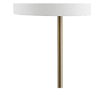JONATHAN Y JYL3059A Charles 59" Metal/Glass LED Side Table and Floor Lamp Contemporary,Transitional for Bedrooms, Living Room, Office, Reading, Brass